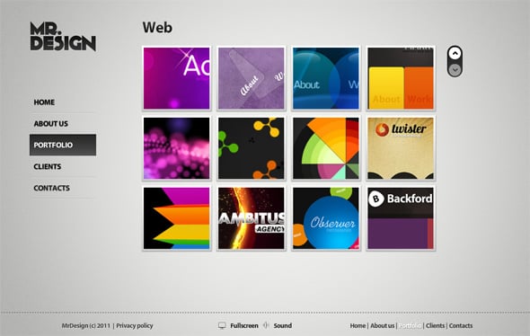 Flash Website Templates for Professional Portfolios: Summer Bunch