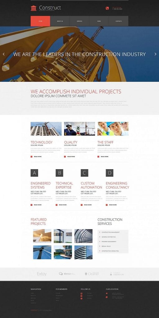 How to Make a Construction Website: Design Tricks