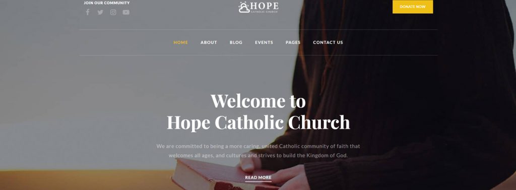 Template For Church Website - Present Your Community