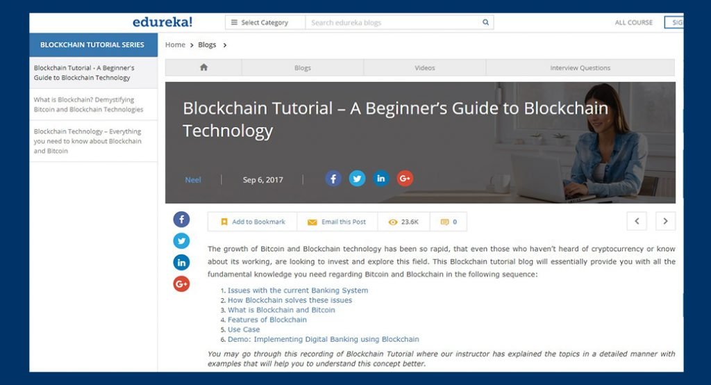 Pick Your Free Blockchain Tutorial of the Best Blockchain Tutorials 2018