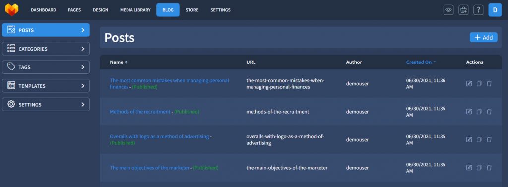 Moto CMS Admin Panel - Meet New Appealing Design