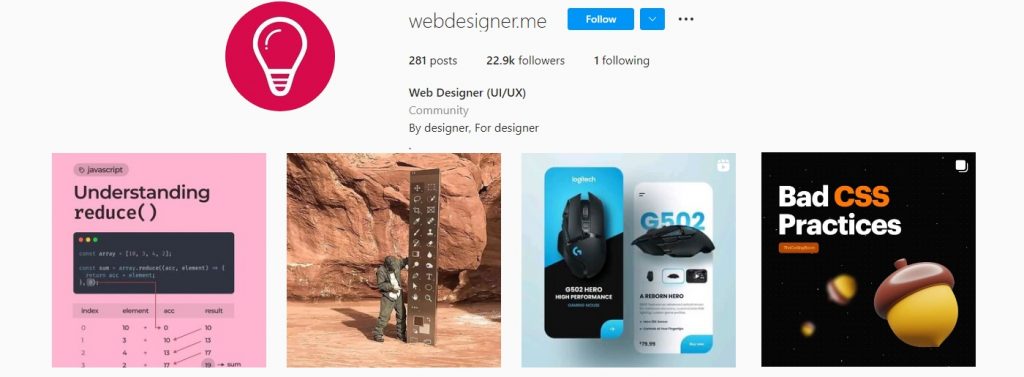 Instagram Web Design - Best Accounts and Hashtags to Follow