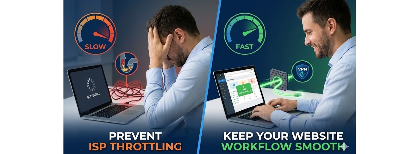 Prevent ISP Throttling and Keep Your Website Workflow Smooth